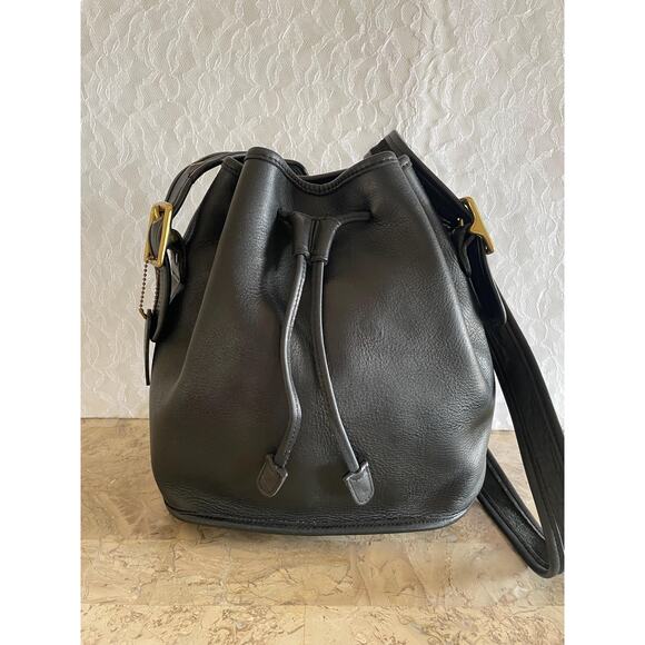 Coach | Bags | Vtg Coach Bucket Black Duffle Drawstring Lulus Legacy ...